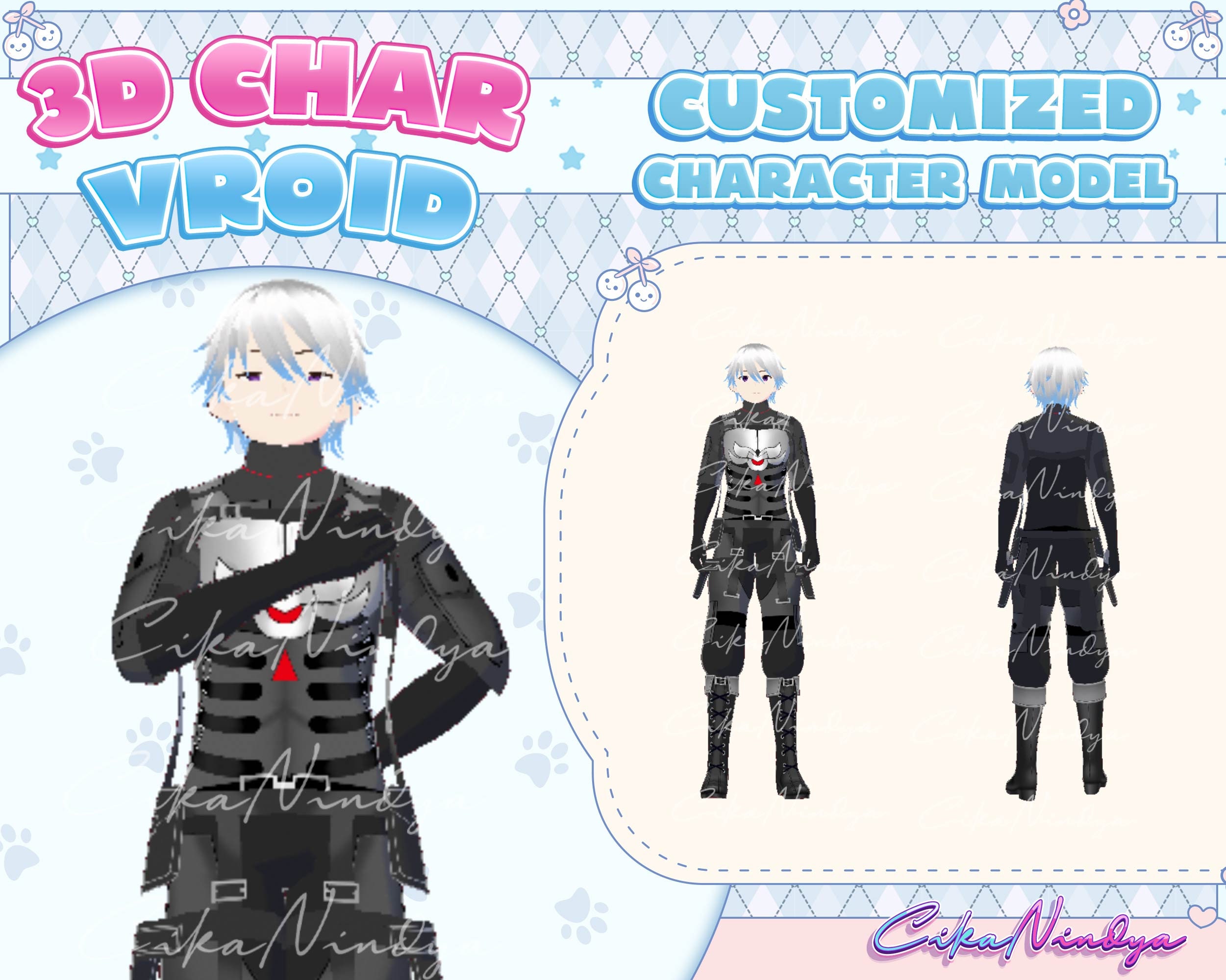 3D Vroid Character 3D Vroid Vroid Studio 3d Model - Etsy