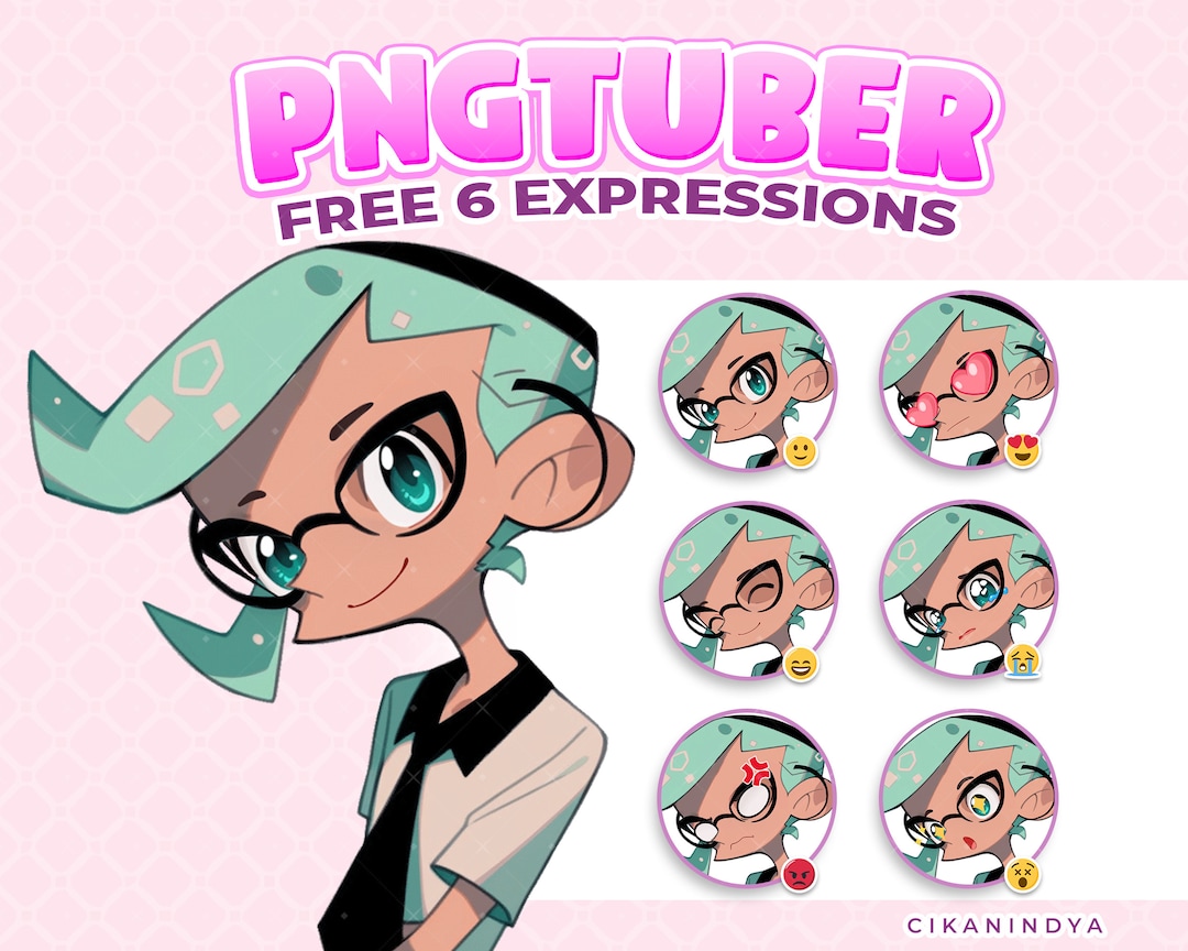 PNG Tuber | Genius PNG Tuber Character for Streaming | Free 6 Poses ...
