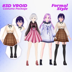 Vroid Clothing Pack, Vroid Dresses, Avatar Gowns, Royal Apparel ...