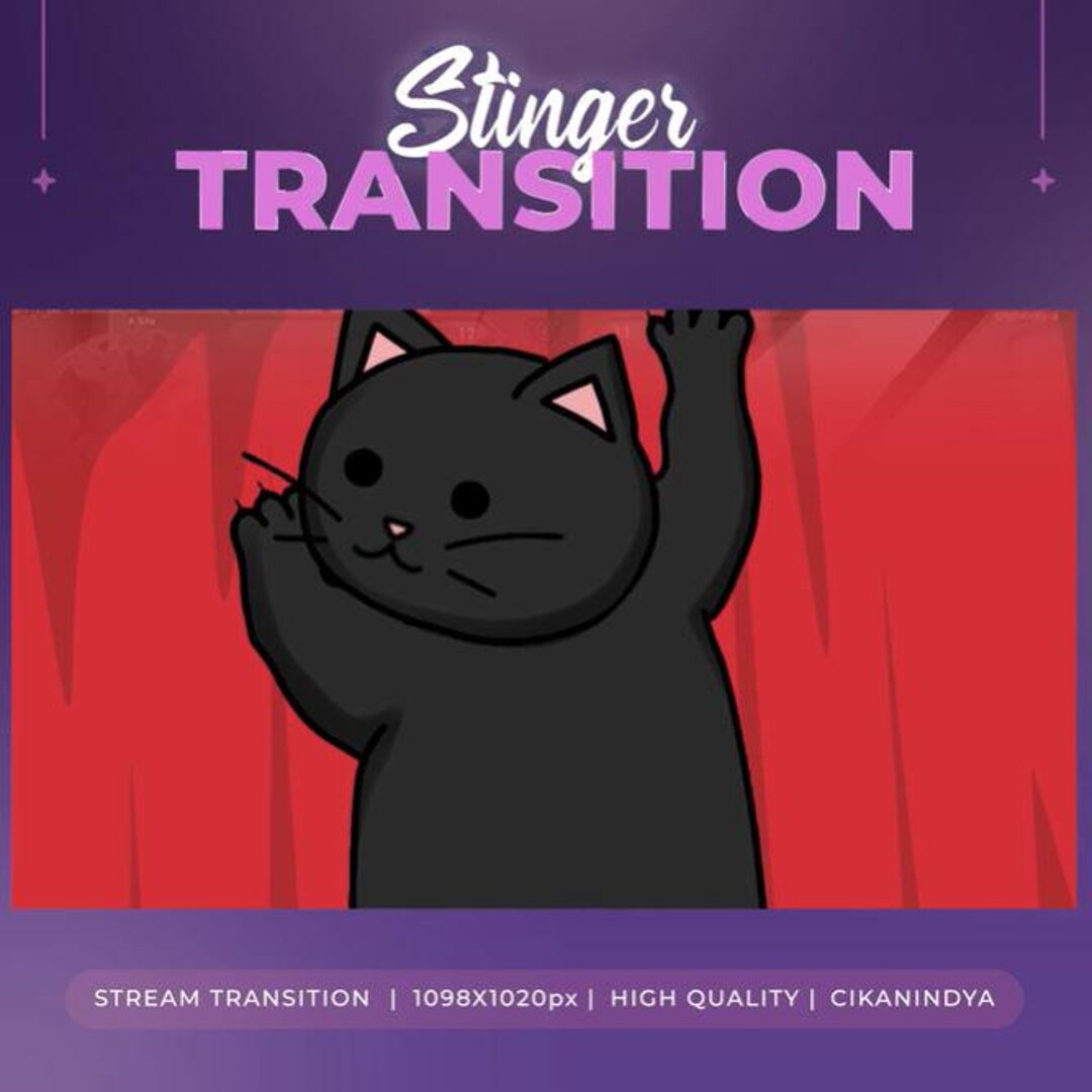 Jumping Cat Stinger Fun & Animated Twitch Overlay Transition ...