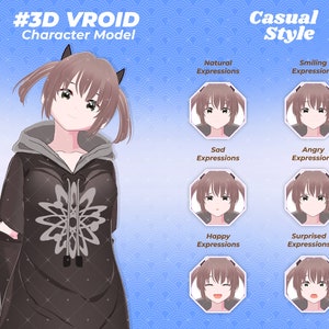 Mystical 3D Vroid Character Horn Head Anime Girl for Streamer - 3d ...