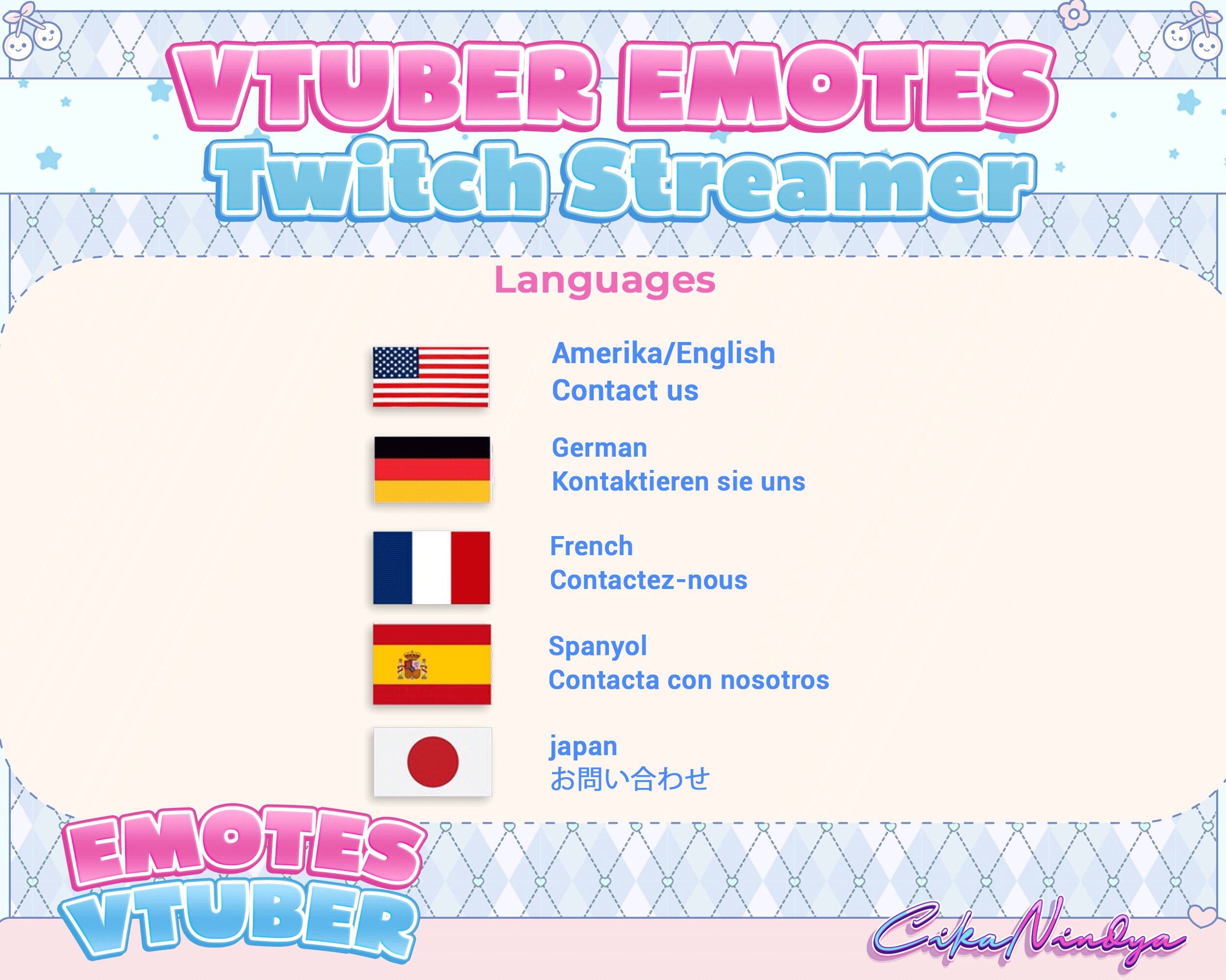 Vtuber Emote Emote Commission Animated Emote Emote Twitch - Etsy