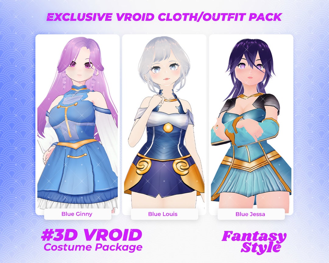 Enchanted Princess Vroid Outfit Package for Vtuber Royalty - Vroid ...