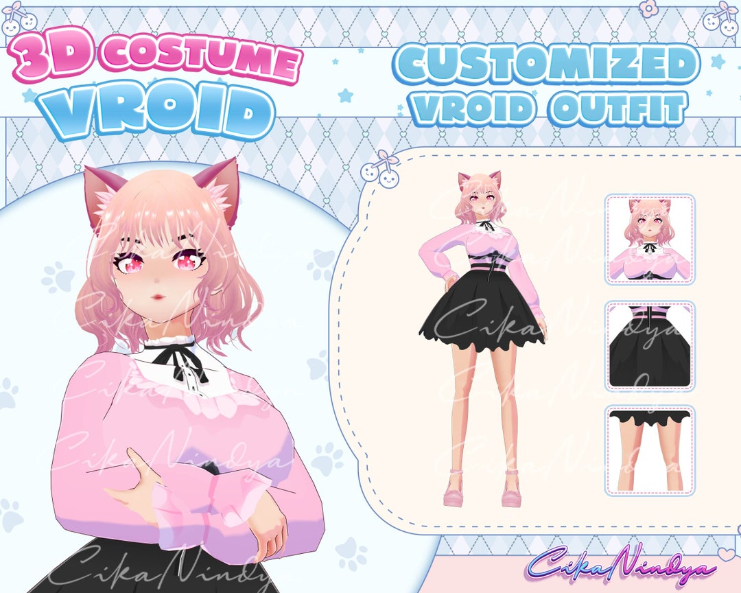 3D Vroid Costume, Vroid Clothes, Clothes, Doll Clothes, 3d Elevate Your ...