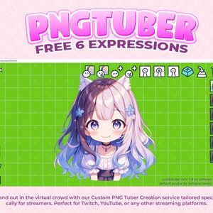 Interactive PNG Tuber Model | 12 Poses, Stream Avatar - Etsy