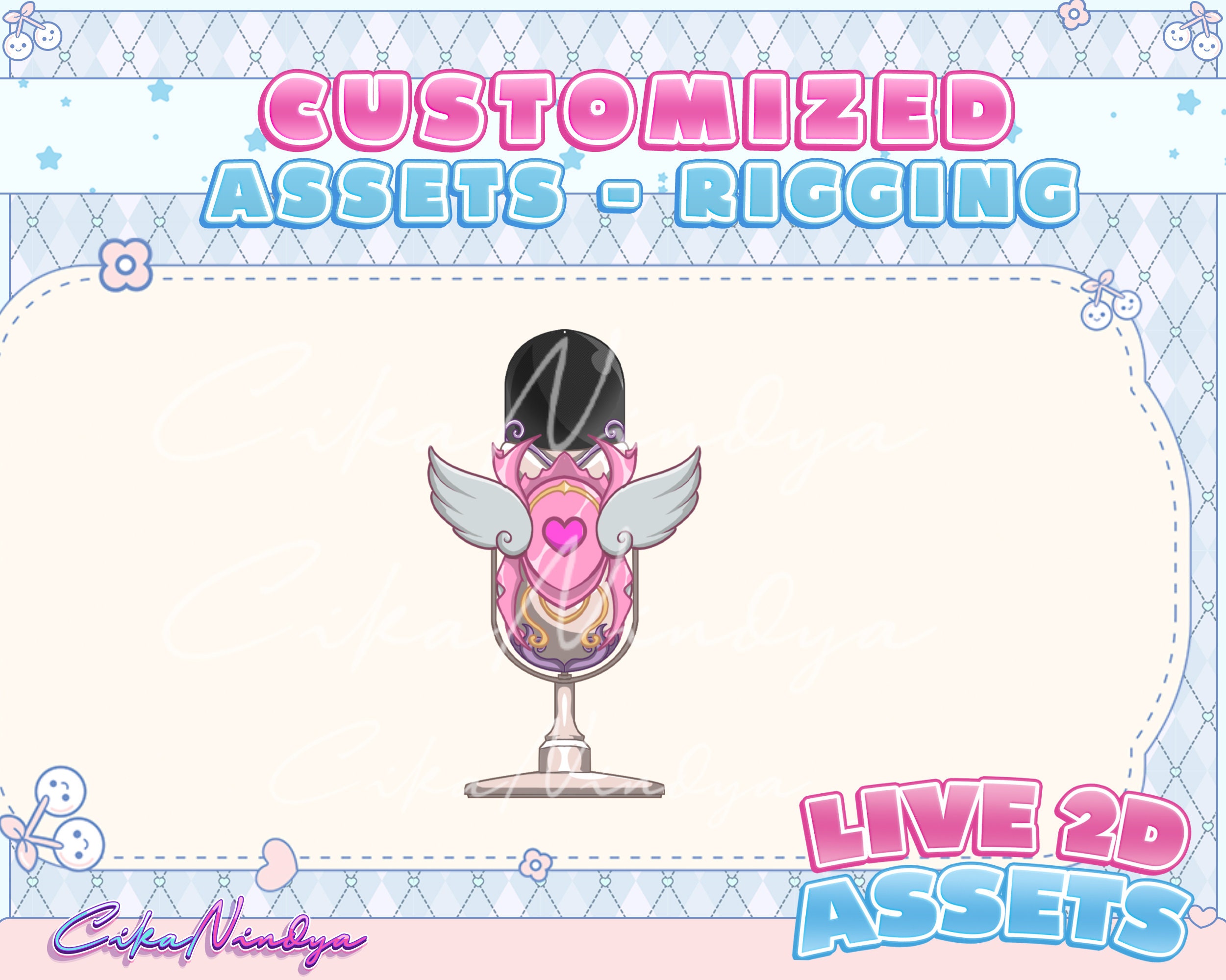 Live2d Assets Microphone Enhancements for Vtuber Models - Etsy