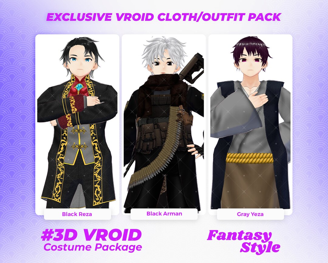 Vroid Clothing Pack, Digital Outfits, Sorcery Clothes, Costume, Kawaii ...