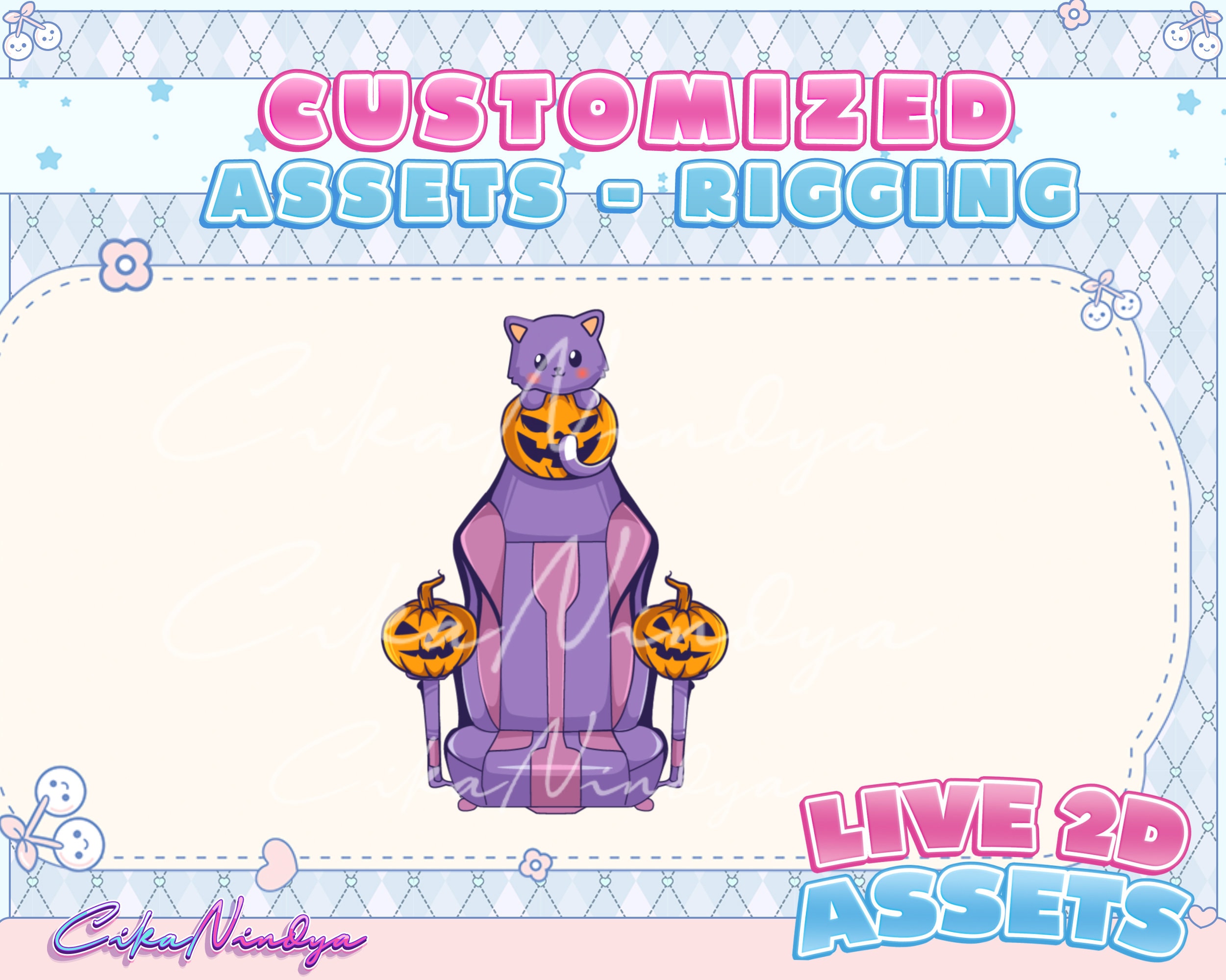 Vtuber Assets, Design Asset, Twitch Assets, Vtuber Assets Chair, Stream ...