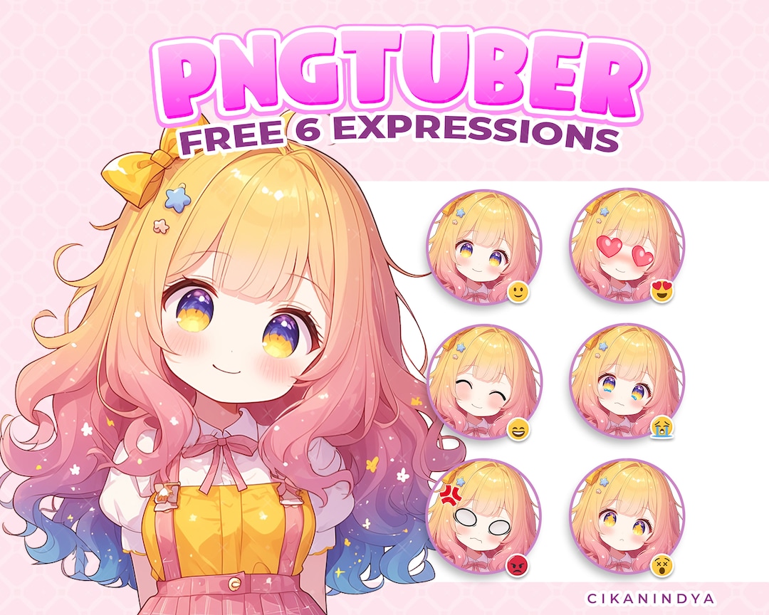 PNG Tuber | Interactive PNG Tuber Girl Assets for Creative Streaming ...