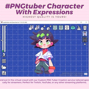 PNG Tuber Professional PNG Tuber Design Boy for Virtual Streamers Eye ...