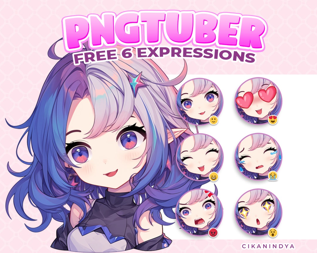 Anime Girl PNG Tuber Avatar: 12 Poses for Live Streaming - Etsy