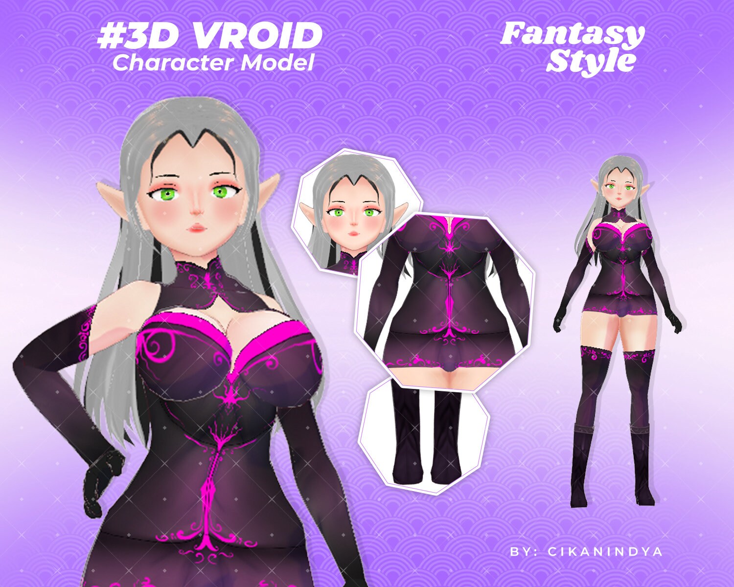 3D Vroid Character, 3d Model Commission, Vtuber Model, Vroid Virtual ...