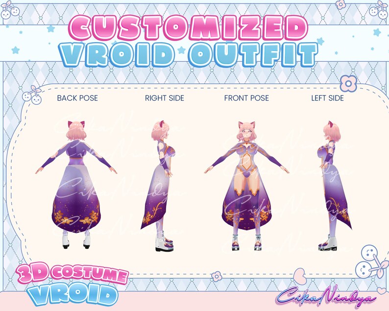 3D Vroid Costume Vroid Assets Vroid Studio Vroid Outfit - Etsy