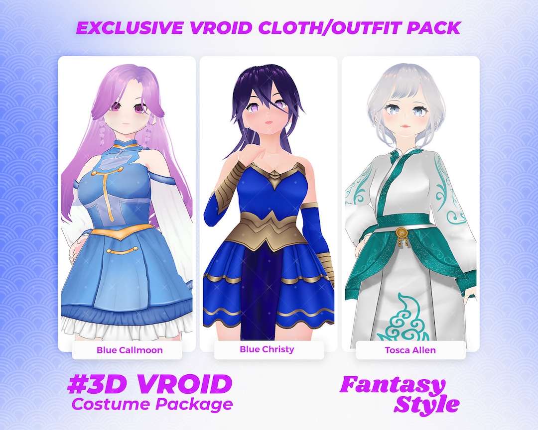 Vroid Clothing Pack, Mystical Outfits, Inspired Costume, Clothing Set ...