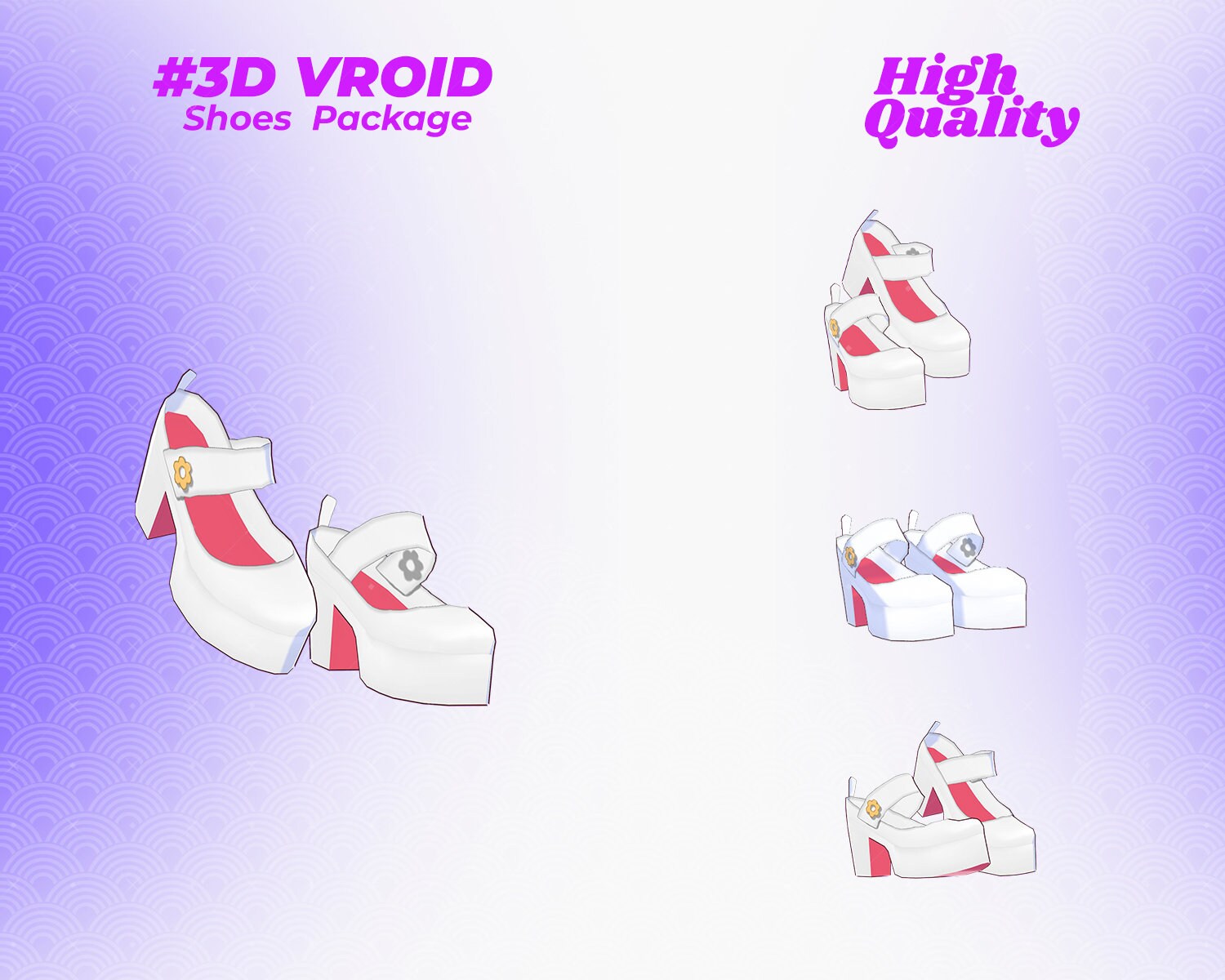 3D Vroid Shoes Pack: Streamer Avatar Footwear Collection - Etsy