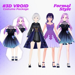 Exquisite Vroid Formal Dresses for Majestic Streams - Vroid Clothing ...