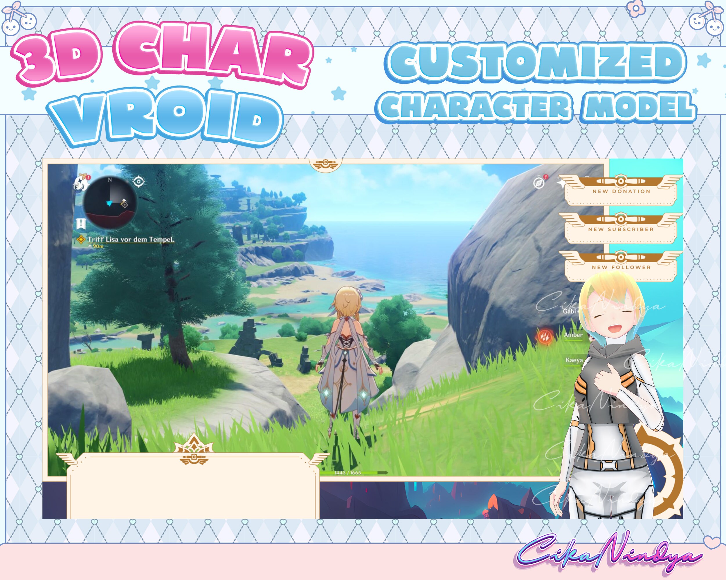 3D Vroid Character Vroid 3D 3d Model Commission 3d Model - Etsy