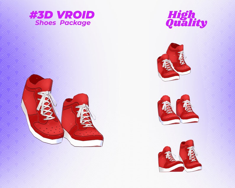 3D Vroid Shoes Pack: Streamer Avatar Footwear (.vroidcustomitem) - Etsy