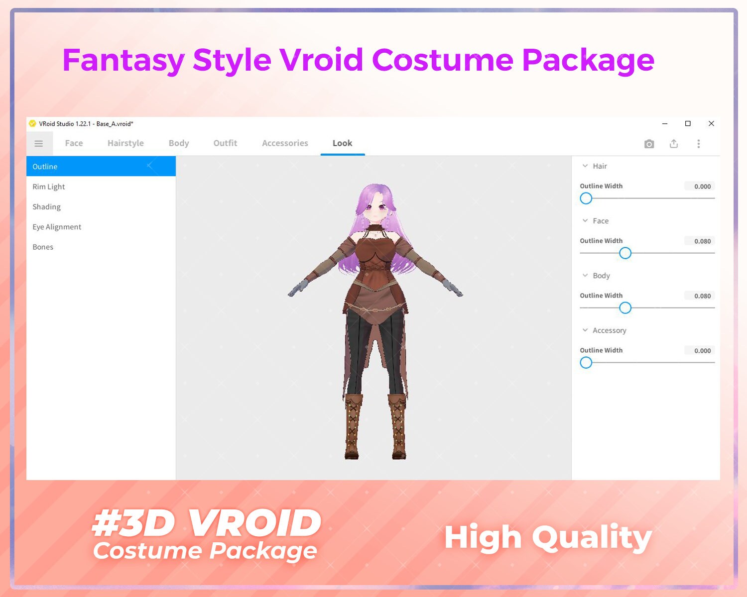 Fantasy Dress Armor and Robe Vroid Clothing Bundle Vroid - Etsy