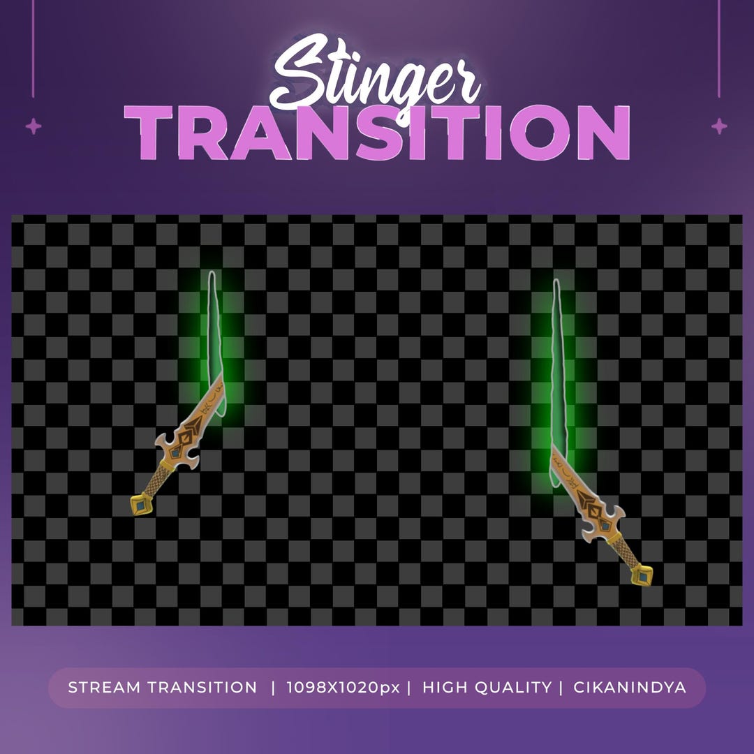 Animated Stinger Transition Blade Slash for Youtube & Twitch | Stinger ...