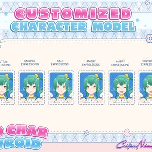Heavenly Angel Vtuber 3D Vroid Character With Green Hair for - Etsy