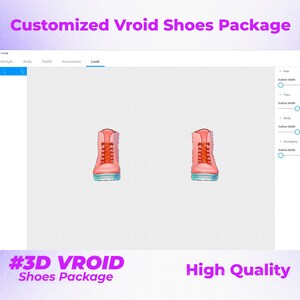 3D Vroid Shoes Pack: Custom Streamer Avatar Footwear (.vroidcustomitem ...