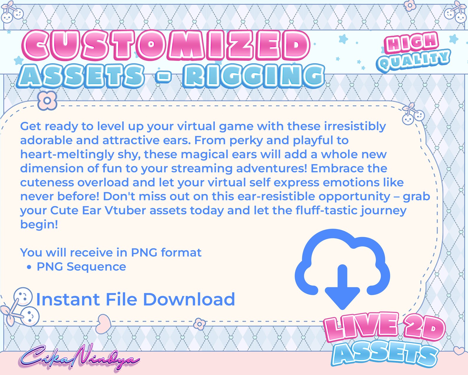 Vtuber Assets Live2d Asset Design Asset Twitch Assets - Etsy