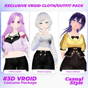 Vroid Outfit Collection: Casual Modern Avatar Wardrobe ...