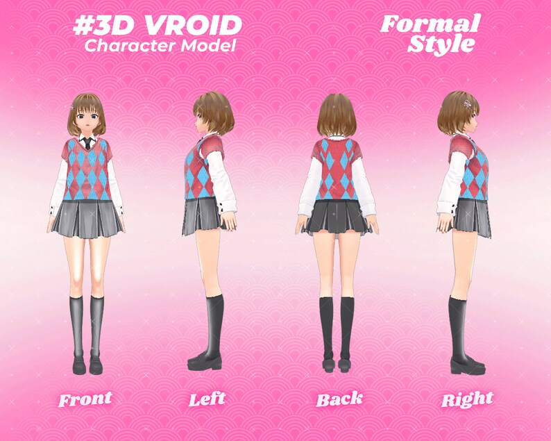 Streamer Virtual Persona 3D Vroid Model Yumna Chin Sun for Unique ...