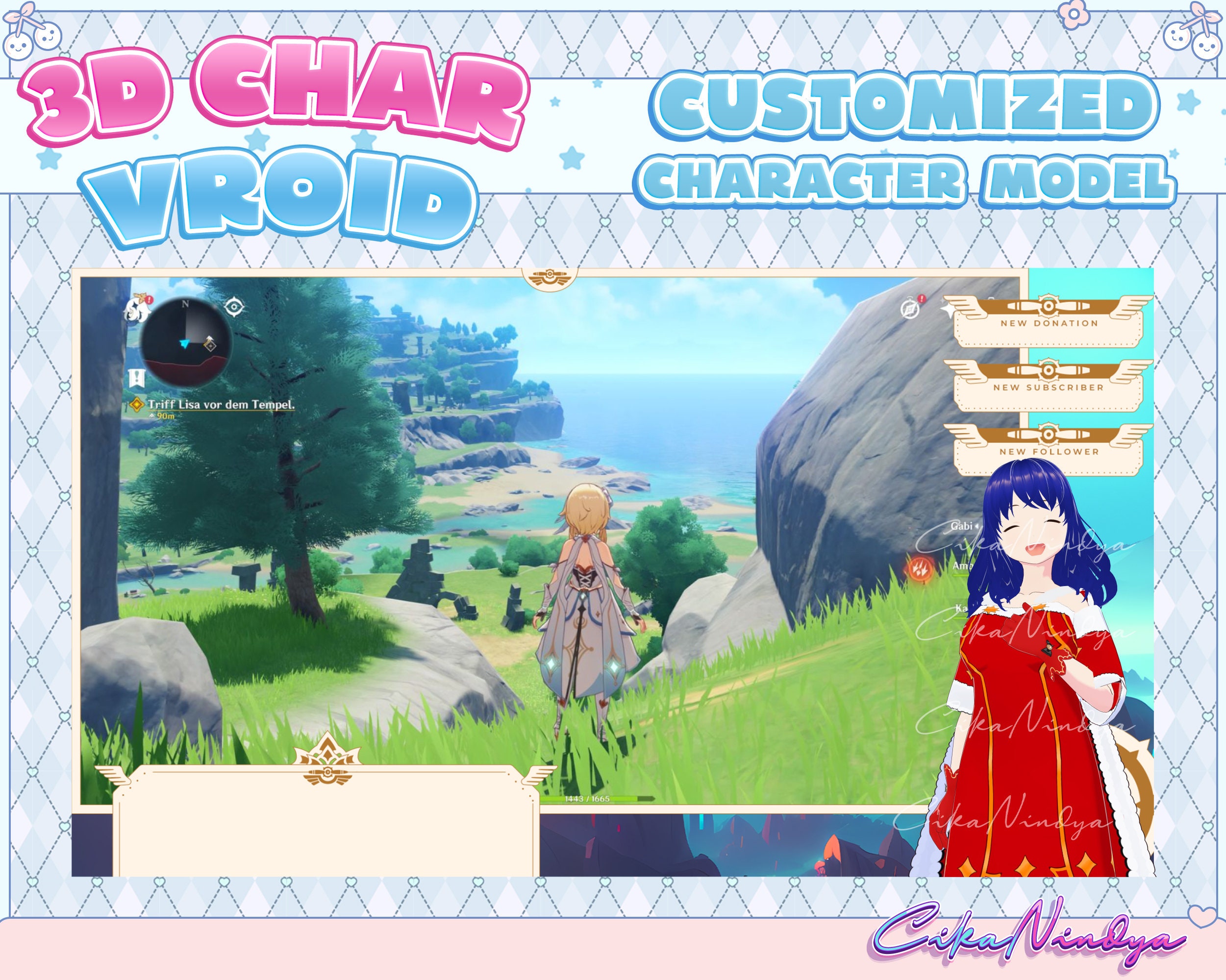 3D Vroid Character Vroid Virtual Avatar 3D Modeling 3d - Etsy