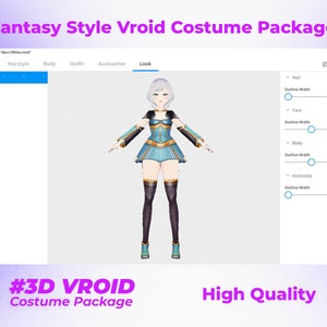 Spellbinding Vroid Outfits for Sorceress Streamers - Vroid Clothing Pack, Vroid Clothes, 3D ...