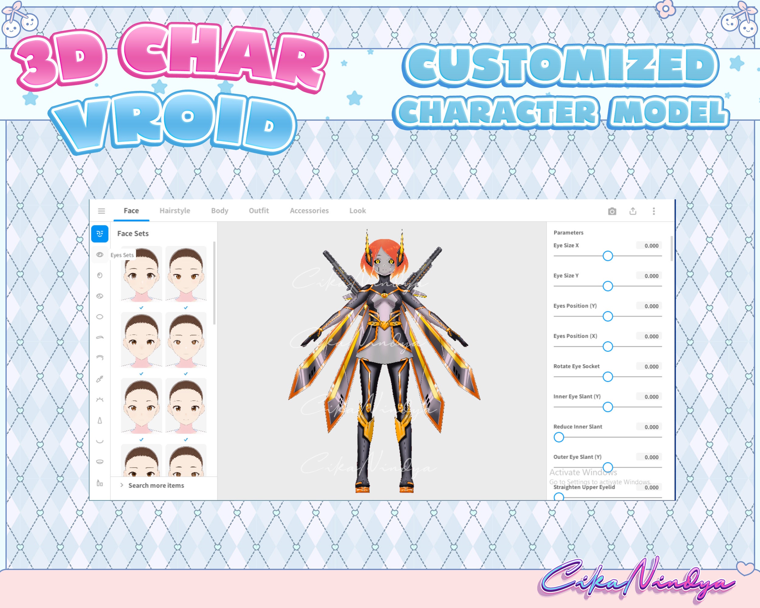 3D Vroid Character 3d Model Commission Vtuber Model Vroid - Etsy