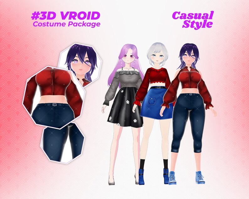 Vroid Clothing Pack, Fashion Essentials, Streamer Gear, Casual ...