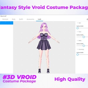 3-in-1 Vroid Outfit Bundle: Fantasy Girl 3D Clothing Set - Etsy