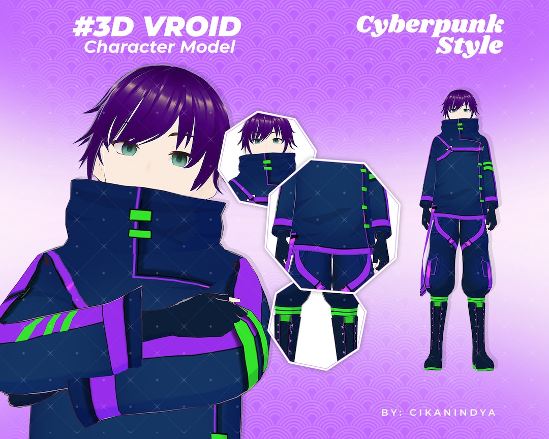 Futuristic the Cyber World With 3D Vroid Character Inumaki Cyberpunk ...