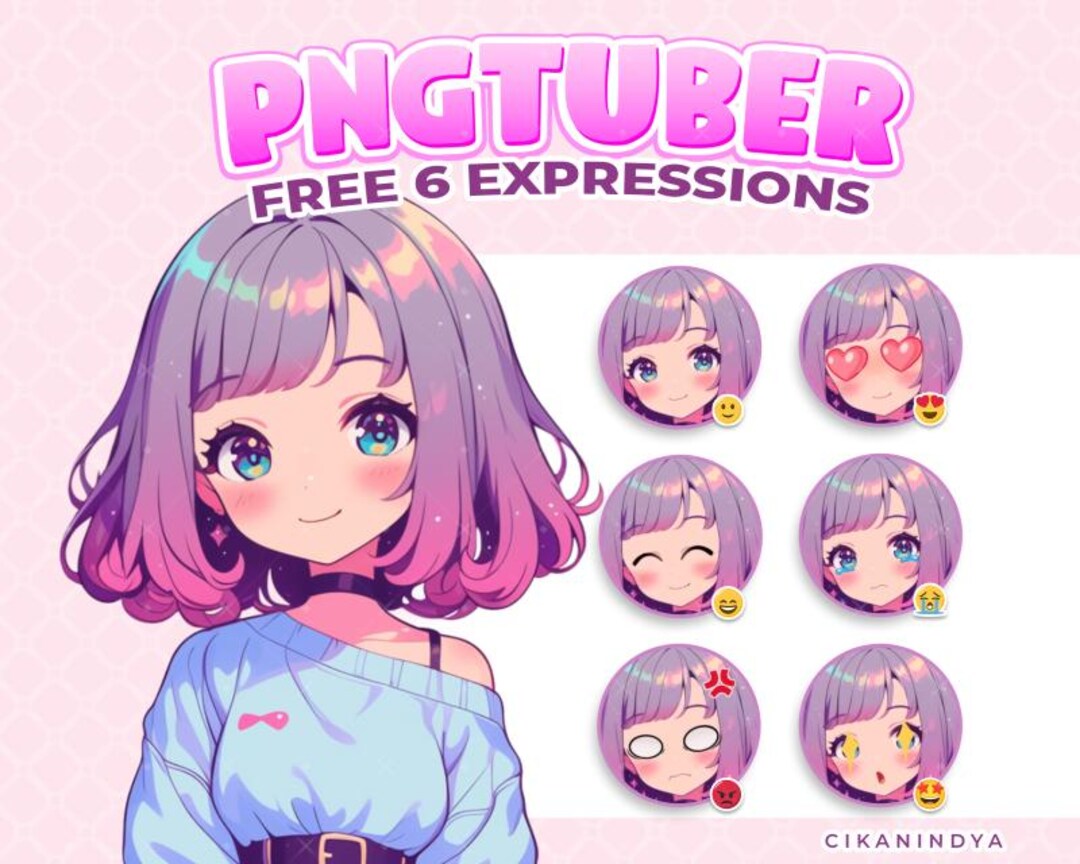 Stylish Female Pngtuber – Smooth Animated Premade Model - Etsy