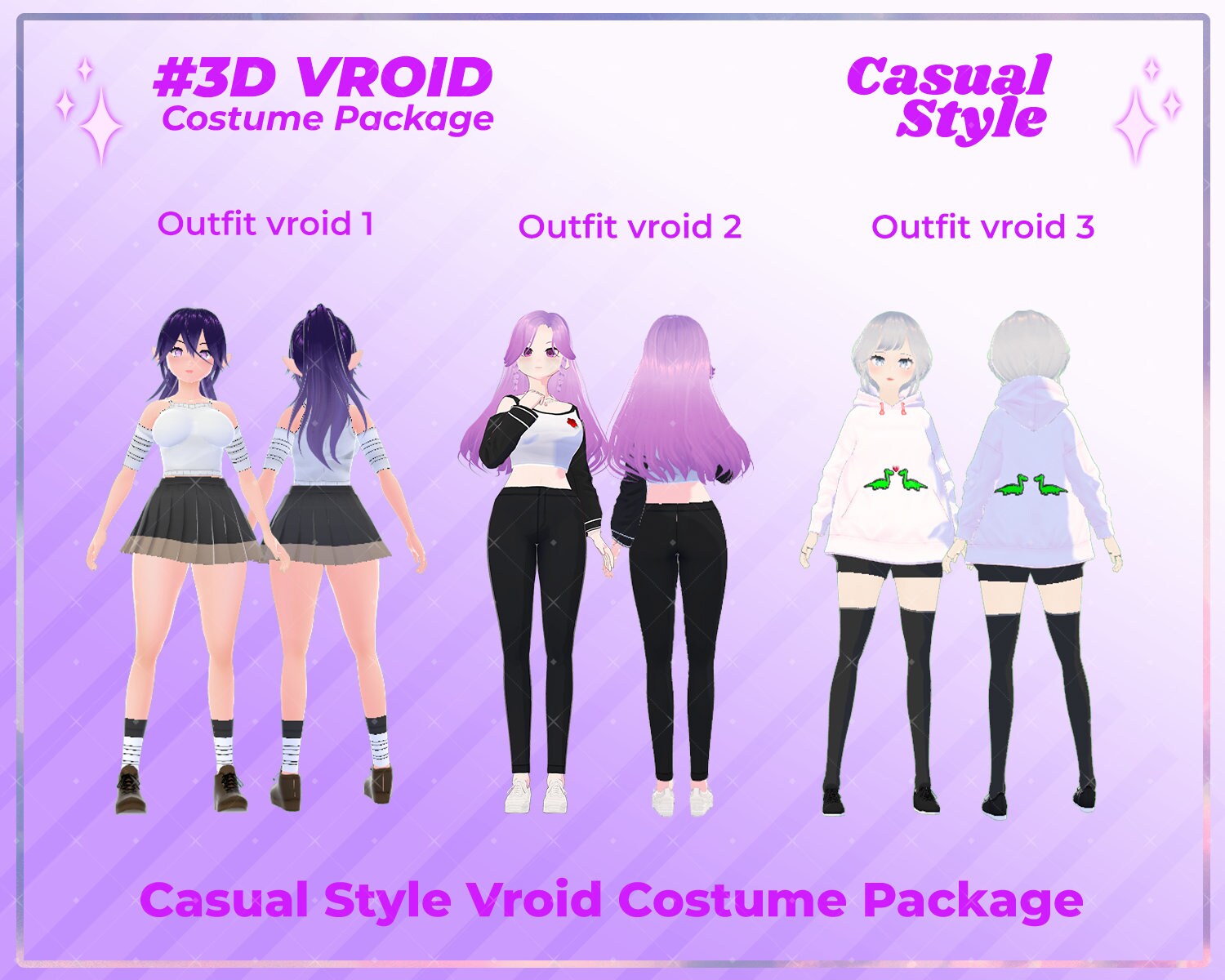 Vroid Clothing Pack Vroid Outfit Cosplay Costume Vroid - Etsy