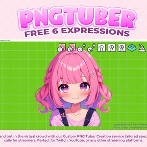 Vibrant PNG Tuber Avatar: 6 Stream Poses, .veadomini File - Etsy