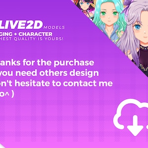 Live2d Vtuber Model: Futuristic Devil Girl With Expressions & Walk ...