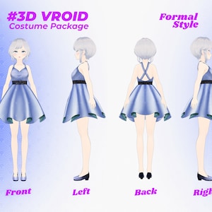 Stunning Formal Vroid Dresses Pack-vroid Clothing Pack, Stunning ...