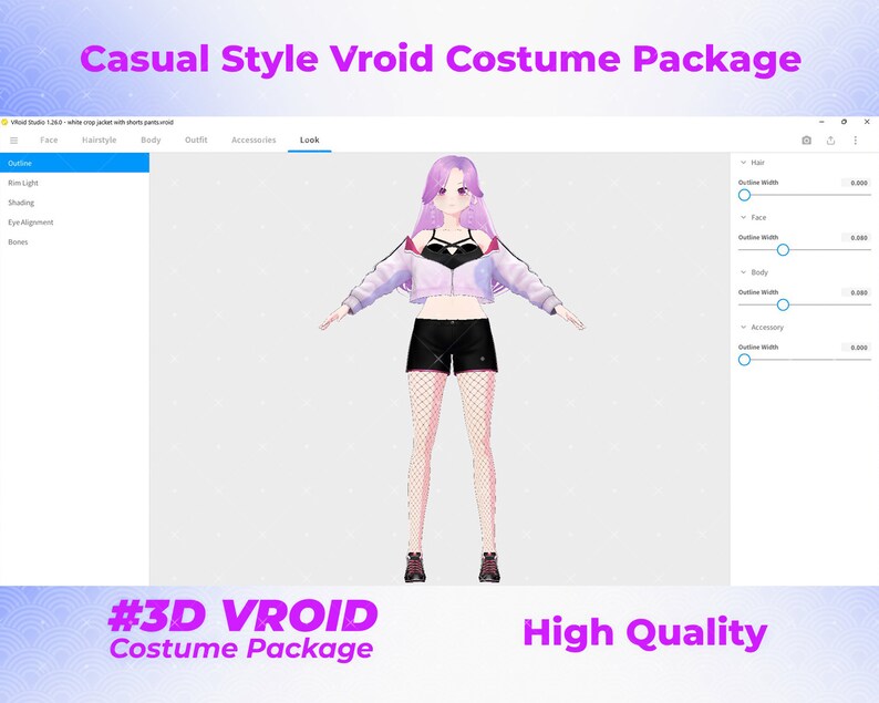 Vroid Outfit Collection: Casual Modern Avatar Wardrobe ...