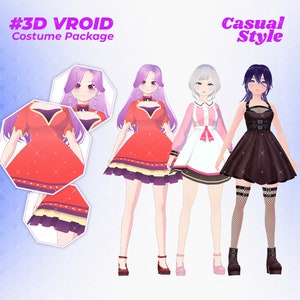 Vroid Clothing Pack, Virtual Wardrobe, Innovation 3D Style, Cosplay ...