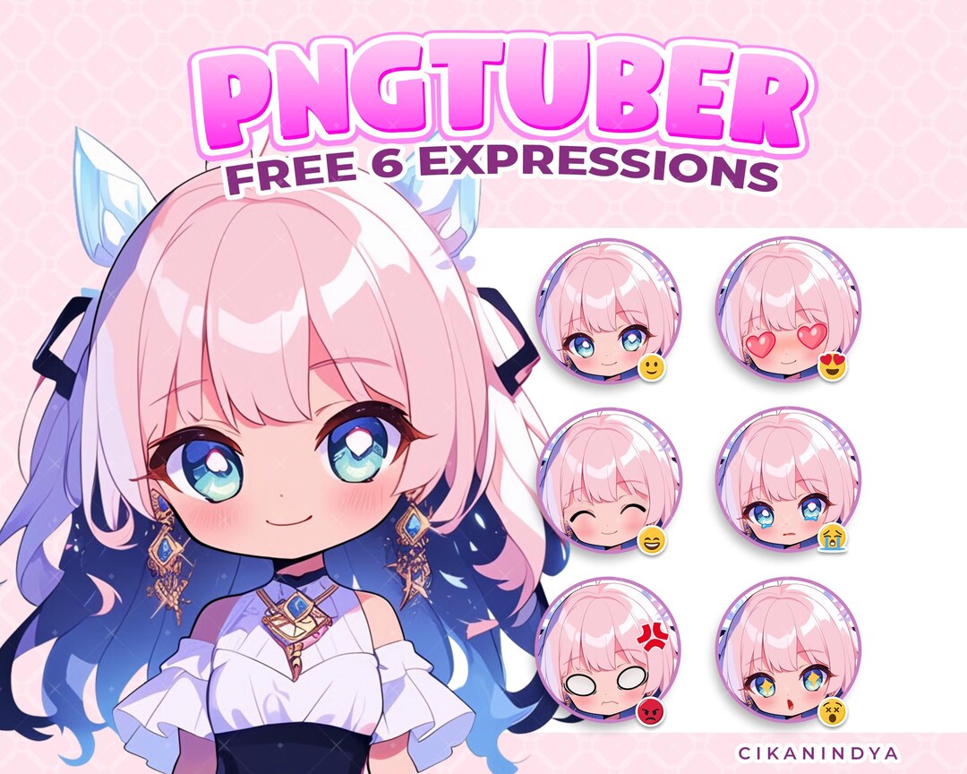 Chibi Pngtuber Model – Premade Fantasy-inspired Female Character - Etsy