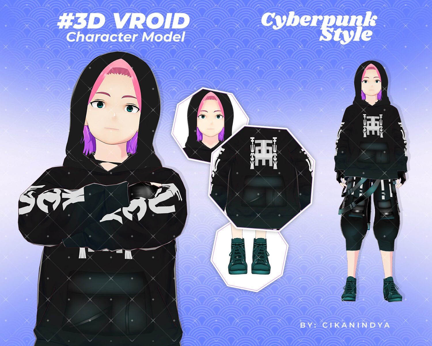 3D Vroid Character, 3d Model Commission, Vtuber Model, Vroid Stream ...