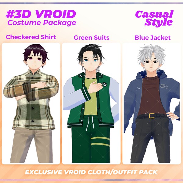 Male Vroid Clothes - Etsy