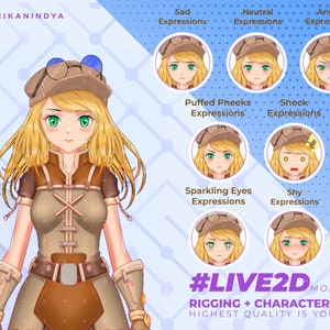 Vtuber Model | Detective Vtuber Girl for Streaming Game Experience ...