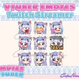 Engage Your Viewers With Vtuber Emote Animal Ear 25 Pose for Twitch ...
