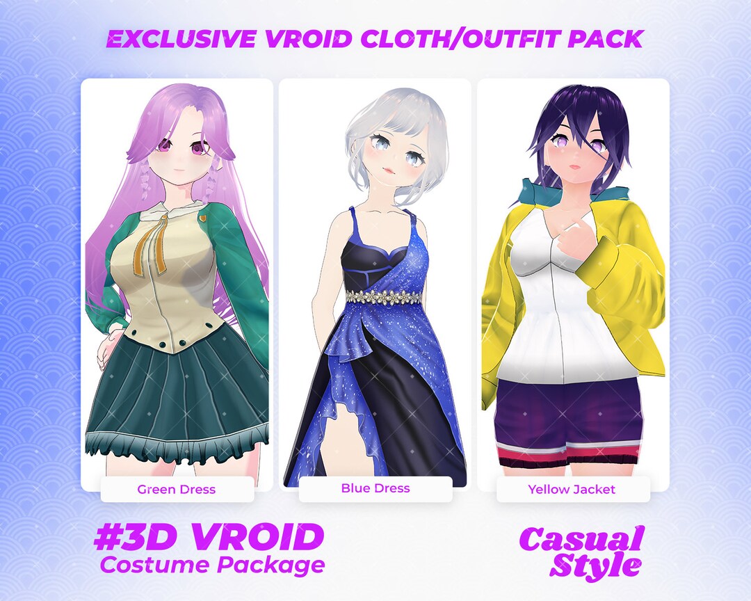 Vroid Clothing Pack, Clothing Collection, Avatar Dressing, Digital ...