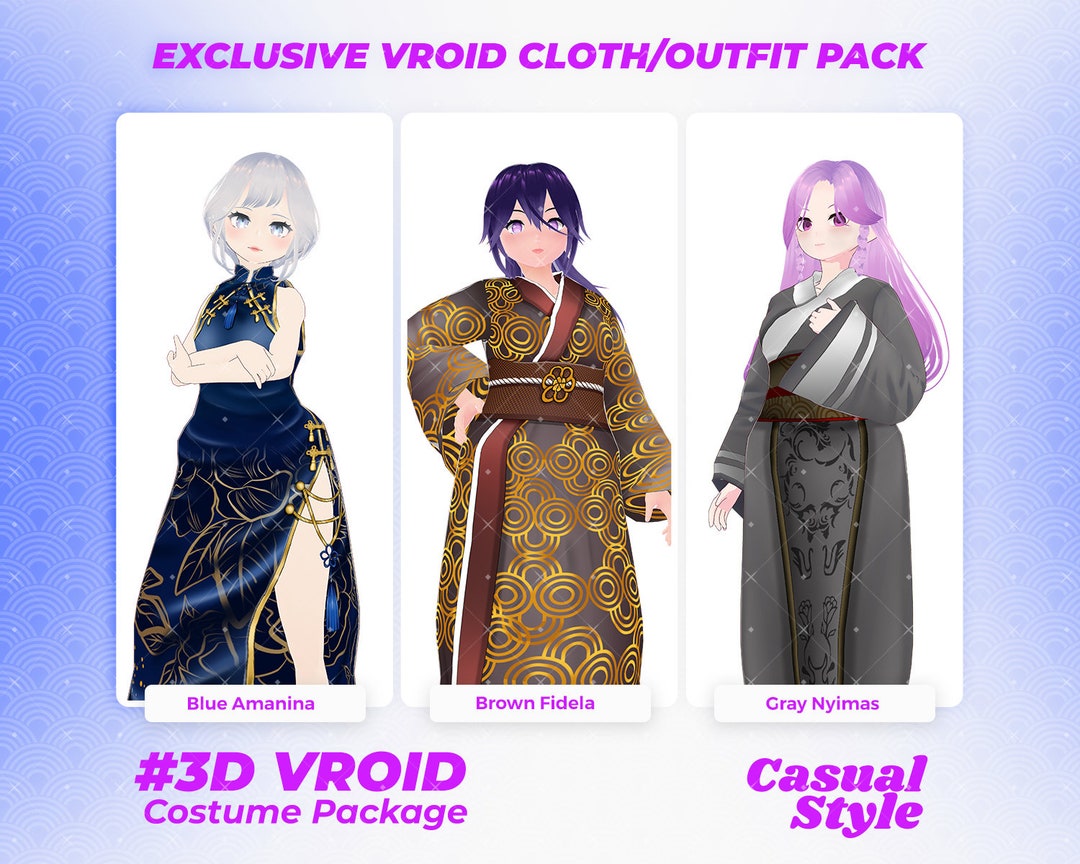 Relaxed Radiance Set Stylish 3D Casual Outfits for Vroid Avatars ...