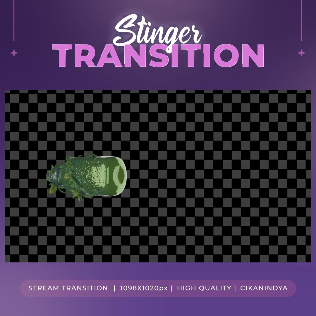 Shattering Glass Bottle Animated Stinger Transition: Streaming Scene FX ...